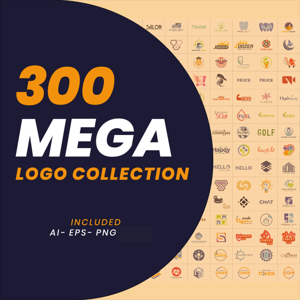 300 modern and minimal logo massive bundle - MasterBundles