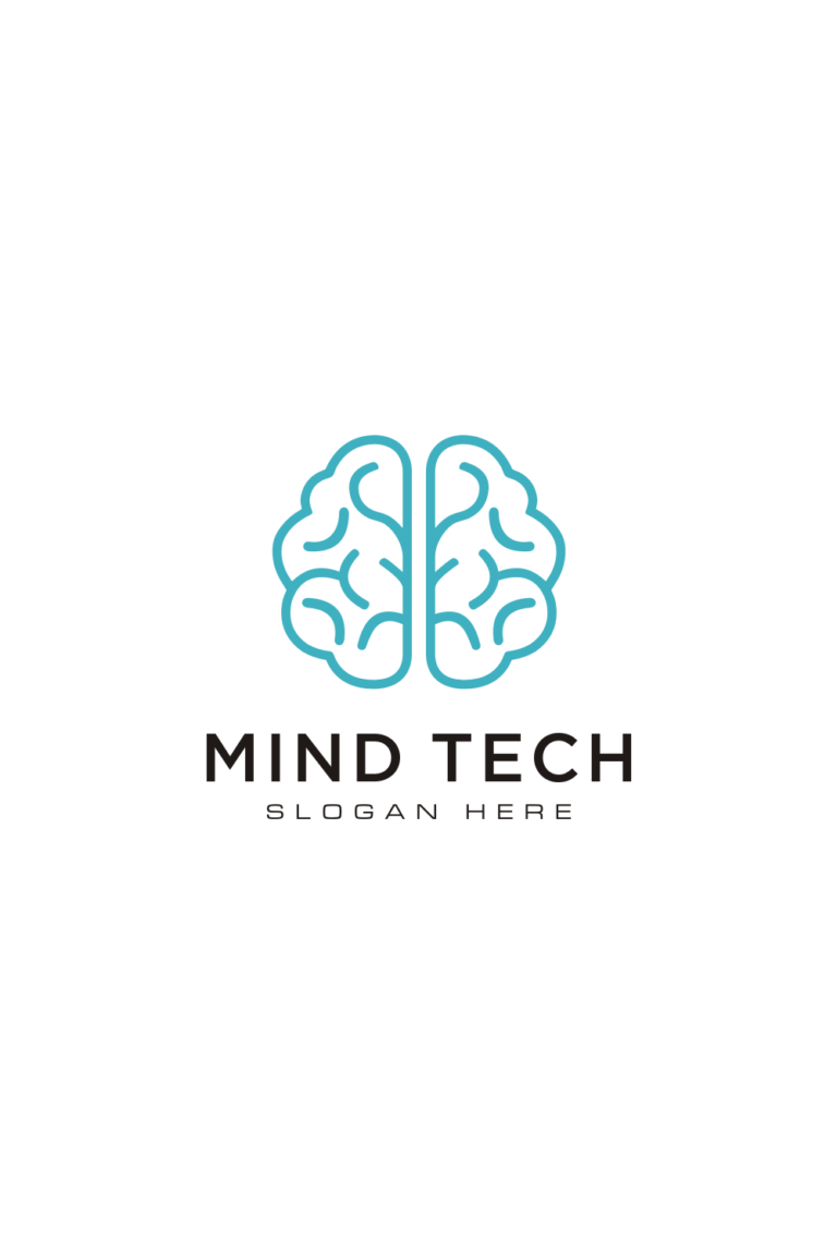 Brain Technology Logo Design Line Style - MasterBundles