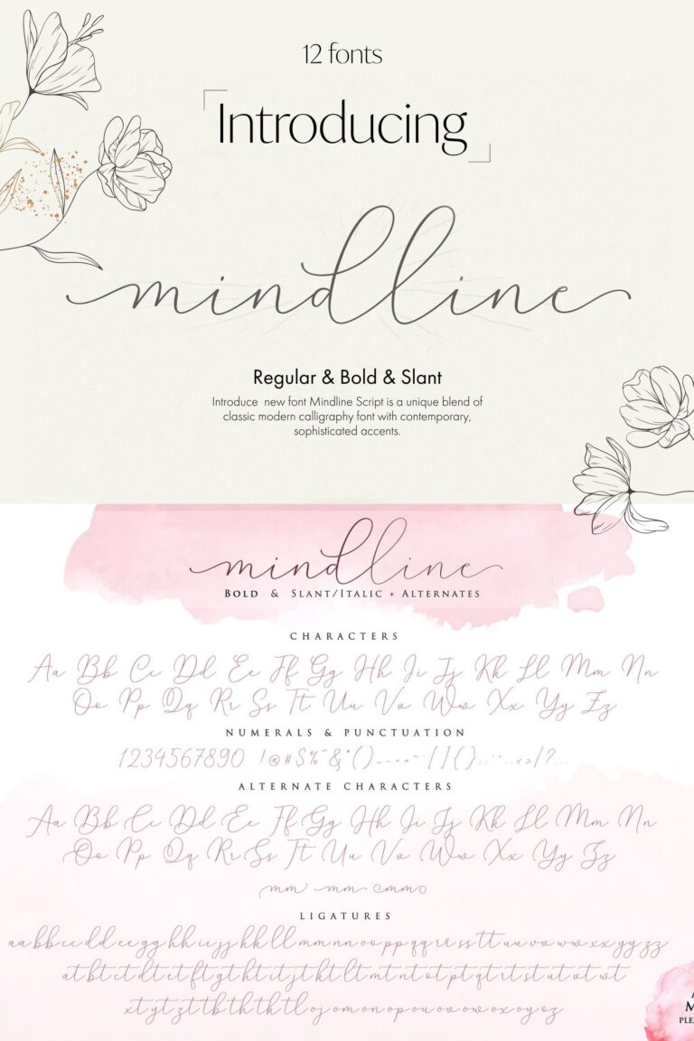 Mindline Classic Modern Calligraphy Font – MasterBundles