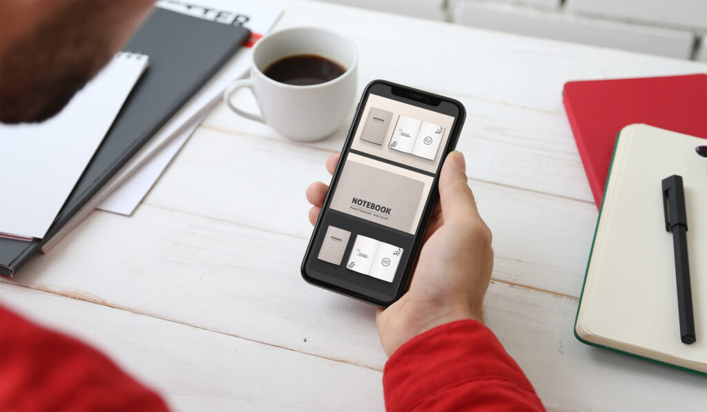 Stitched Notebook Mockup – MasterBundles