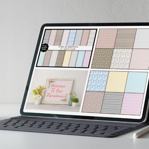 Vintage Lace Digital Papers, Shabby Chic Backgrounds | Master Bundles