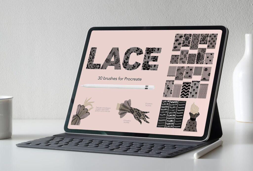 Lace Pattern Procreate Brushes – MasterBundles