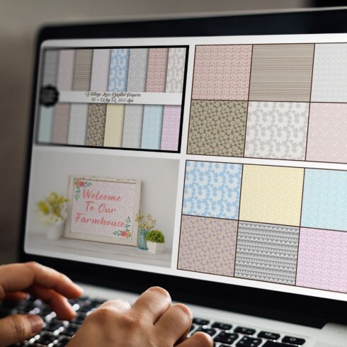 Vintage Lace Digital Papers, Shabby Chic Backgrounds | Master Bundles