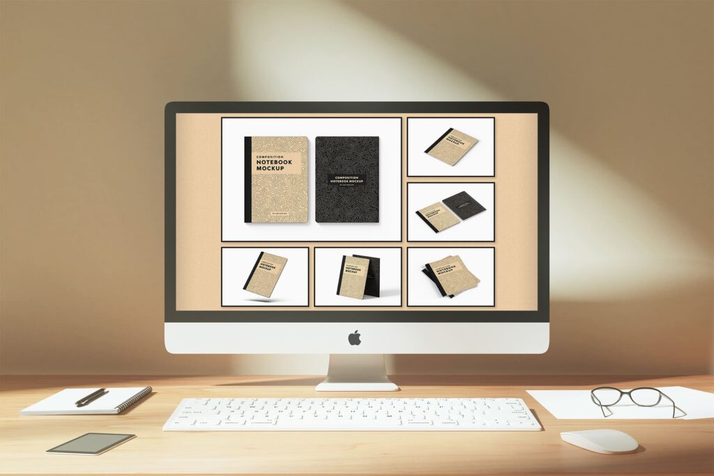 Composition Notebook Mockup – MasterBundles