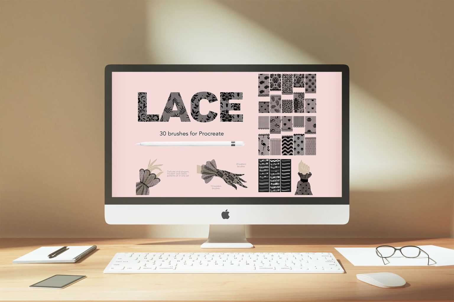 Lace Pattern Procreate Brushes – MasterBundles