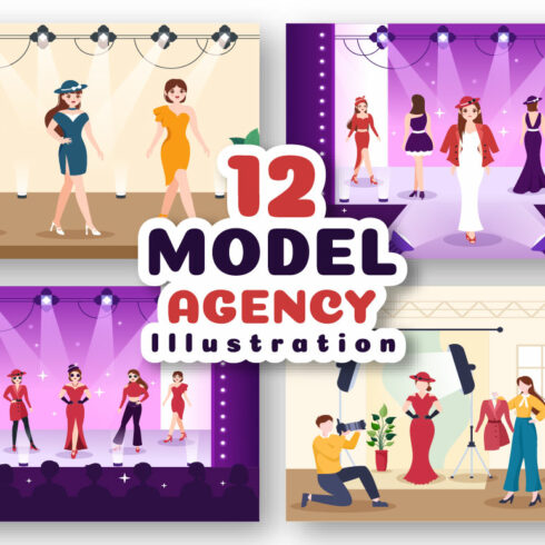 12 Professional Model Cartoon Illustration | MasterBundles