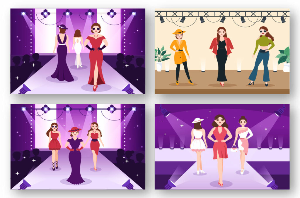 12 Professional Model Cartoon Illustration - MasterBundles