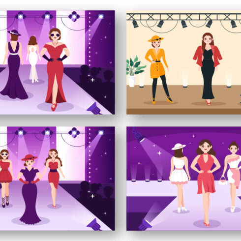 12 Professional Model Cartoon Illustration | MasterBundles