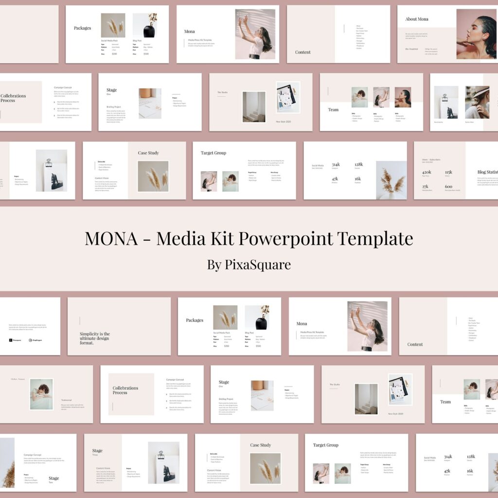 MONA - Media Kit Corporate Powerpoint Template – MasterBundles