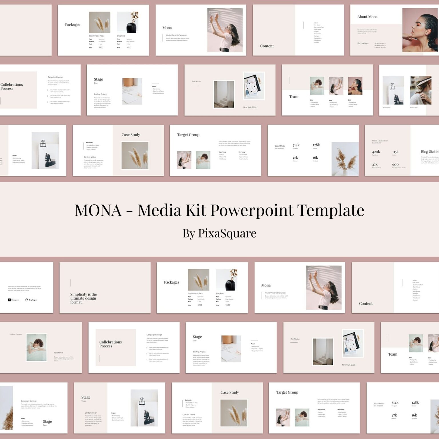 MONA - Media Kit Corporate Powerpoint Template – MasterBundles
