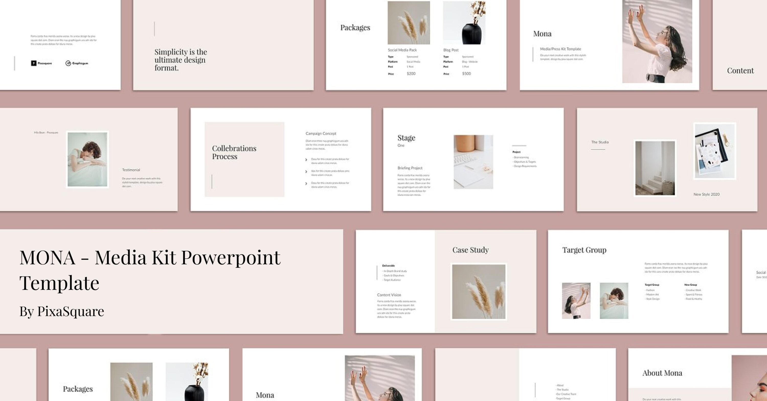 MONA - Media Kit Corporate Powerpoint Template – MasterBundles