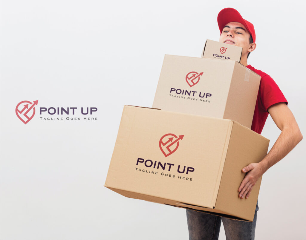 Point up logo| location pin logo| delivery logo - MasterBundles