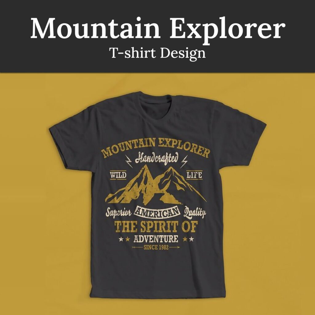 Mountain Explorer T-shirt Design – MasterBundles