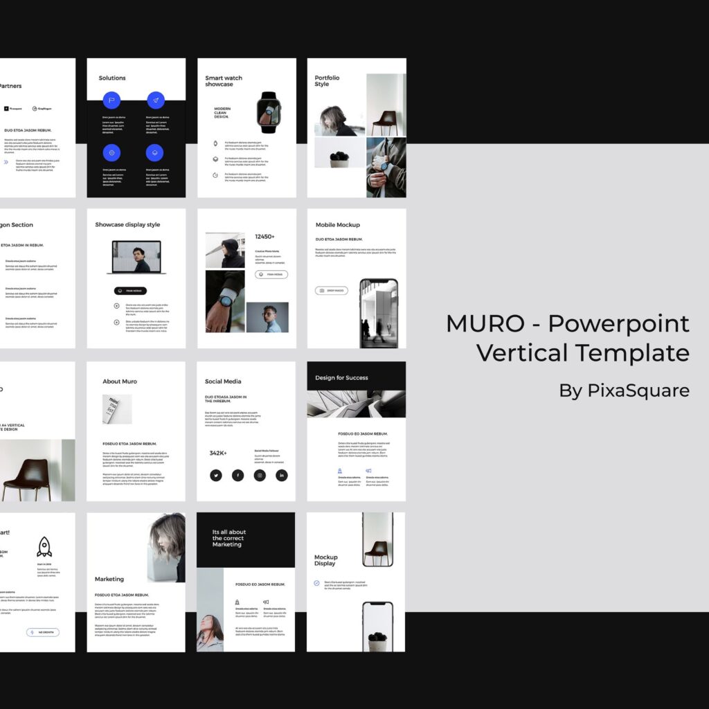 MURO - Powerpoint Vertical Template – MasterBundles