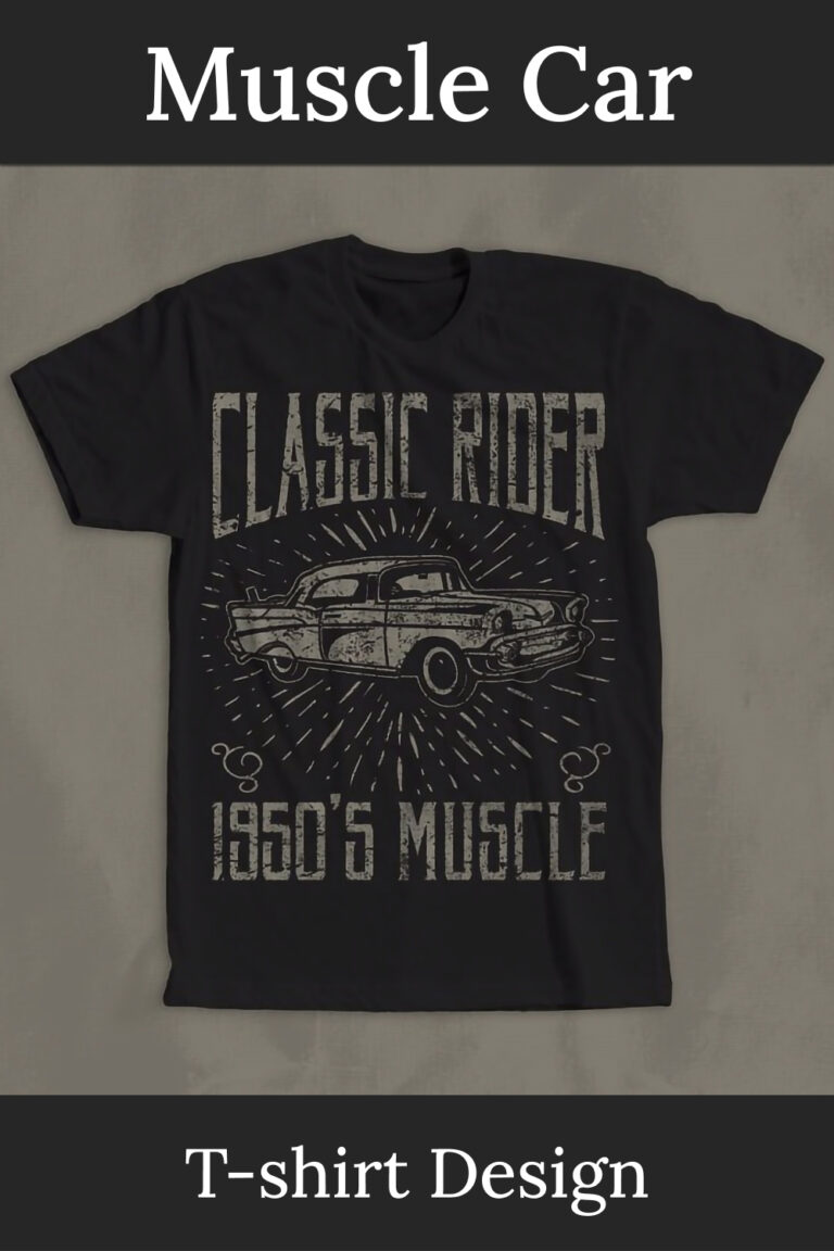 Muscle Car T-shirt Design – MasterBundles