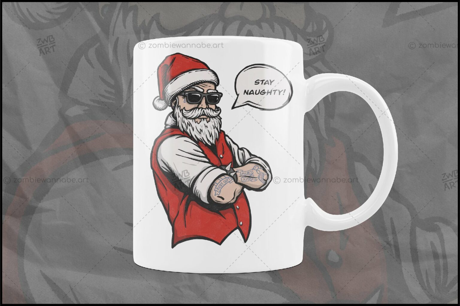 Naughty Santa Christmas T-Shirt Design – MasterBundles