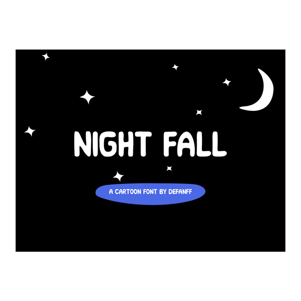Night Fall Cartoon Font - MasterBundles