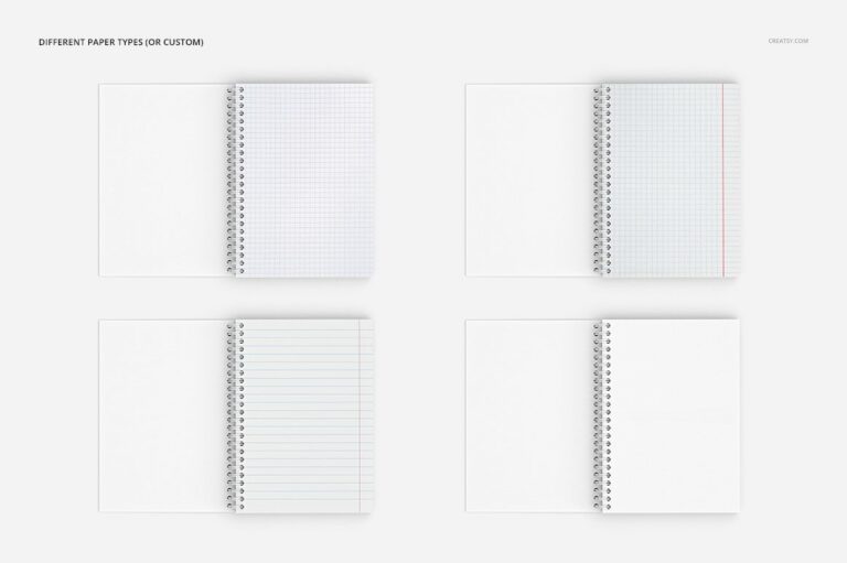 Notebook Mockup Set (Square Holes) – MasterBundles