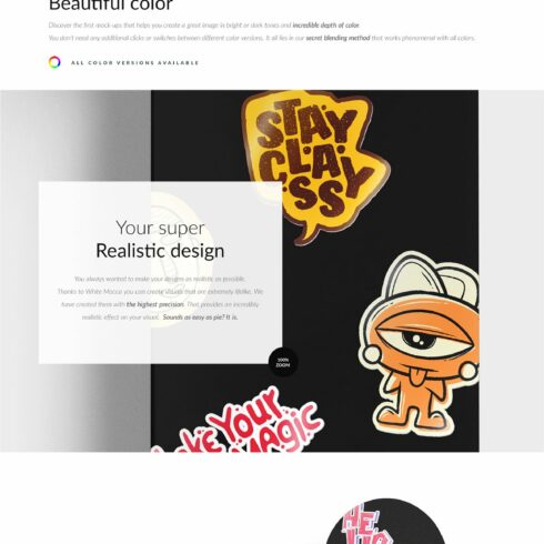 One Click Sticker Creator 7Xmock-Up | Master Bundles