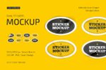 Oval Stickers Mockup Set – MasterBundles