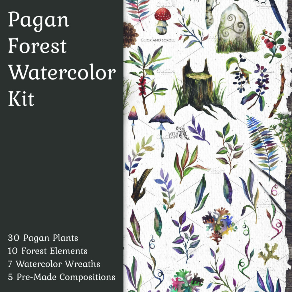Pagan Forest Watercolor Kit – MasterBundles
