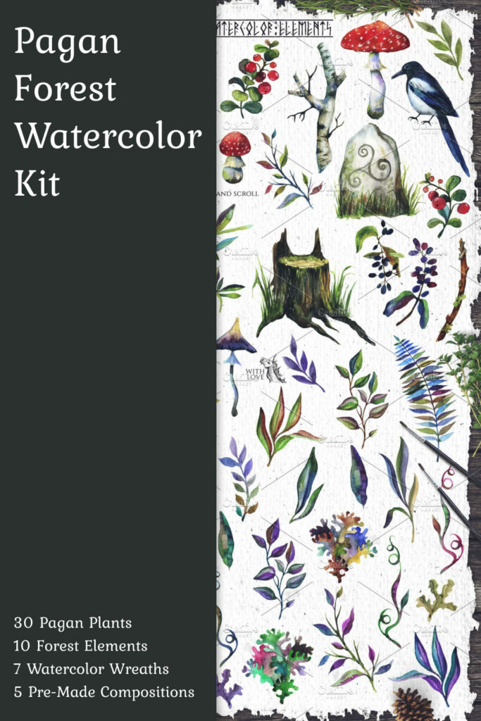 Pagan Forest Watercolor Kit – MasterBundles
