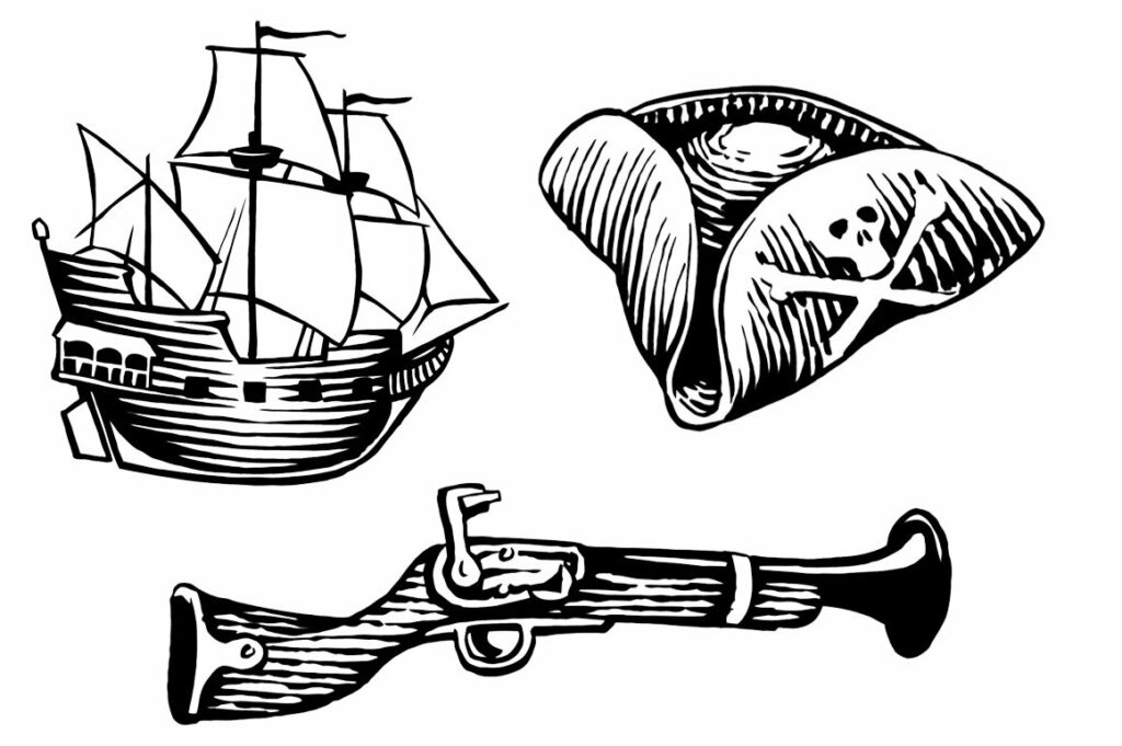 Pirates Line Art Illustrations – MasterBundles