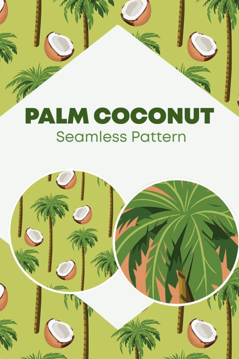 Palm Coconut Seamless Pattern – MasterBundles
