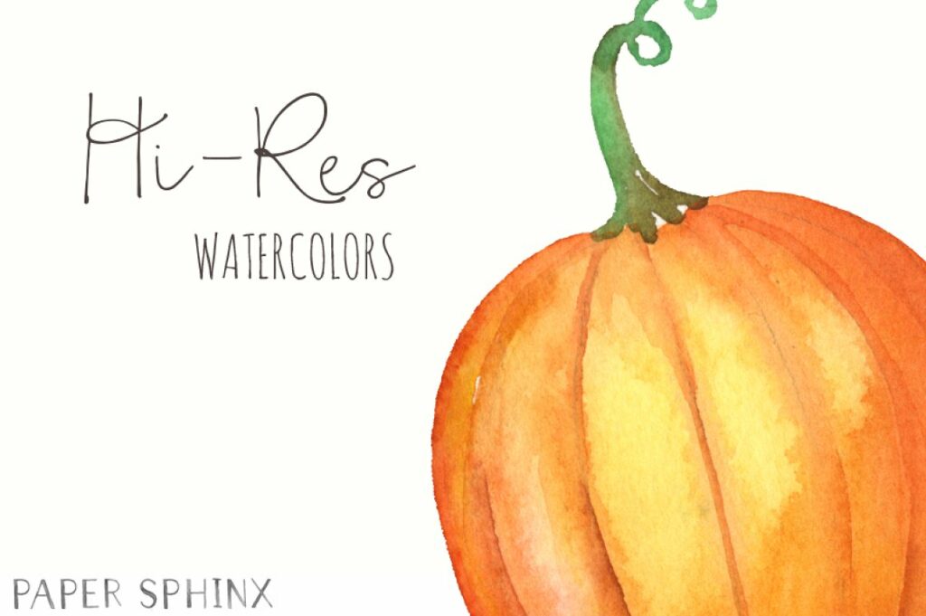 Watercolor Fall Pumpkins Pack – MasterBundles