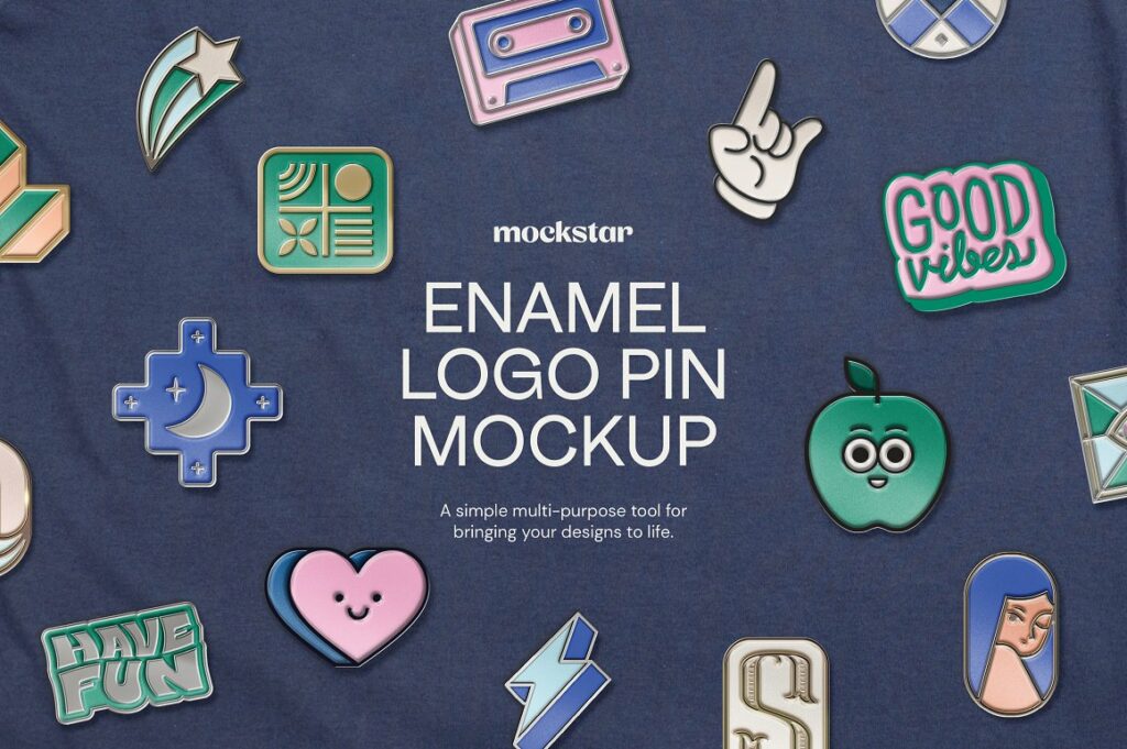 Patch + Pin + Sticker Mockup Combo – MasterBundles