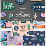 Patch + Pin + Sticker Mockup Combo – MasterBundles