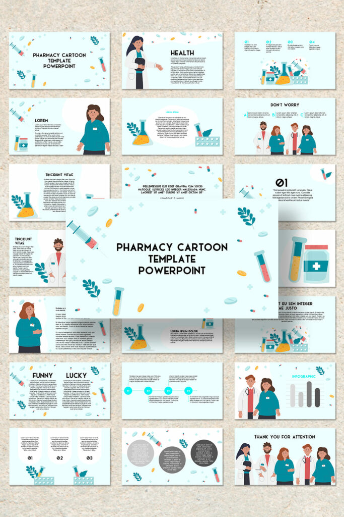 Pharmacy Cartoon Template Powerpoint – MasterBundles