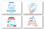 13 Mobile Phone Store Illustration | MasterBundles
