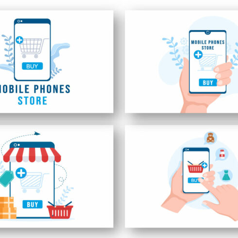 13 Mobile Phone Store Illustration | MasterBundles