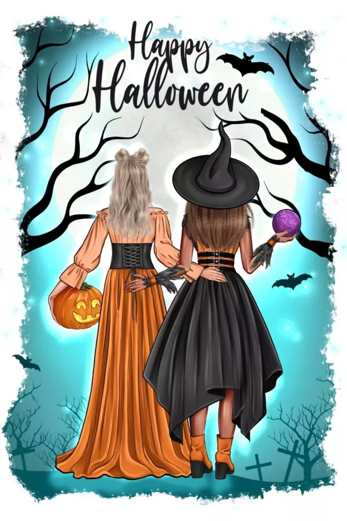 Halloween Best friend clipart - MasterBundles