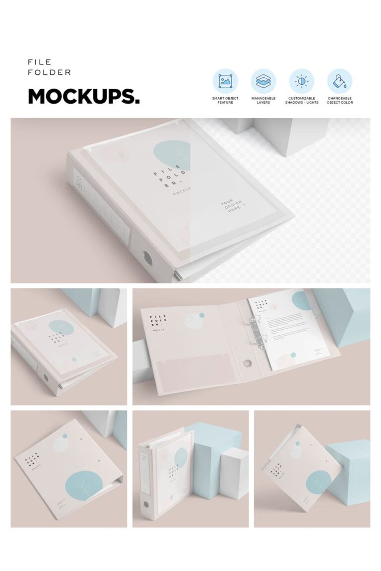 Plastic Crown Box File Folder Mockup – MasterBundles