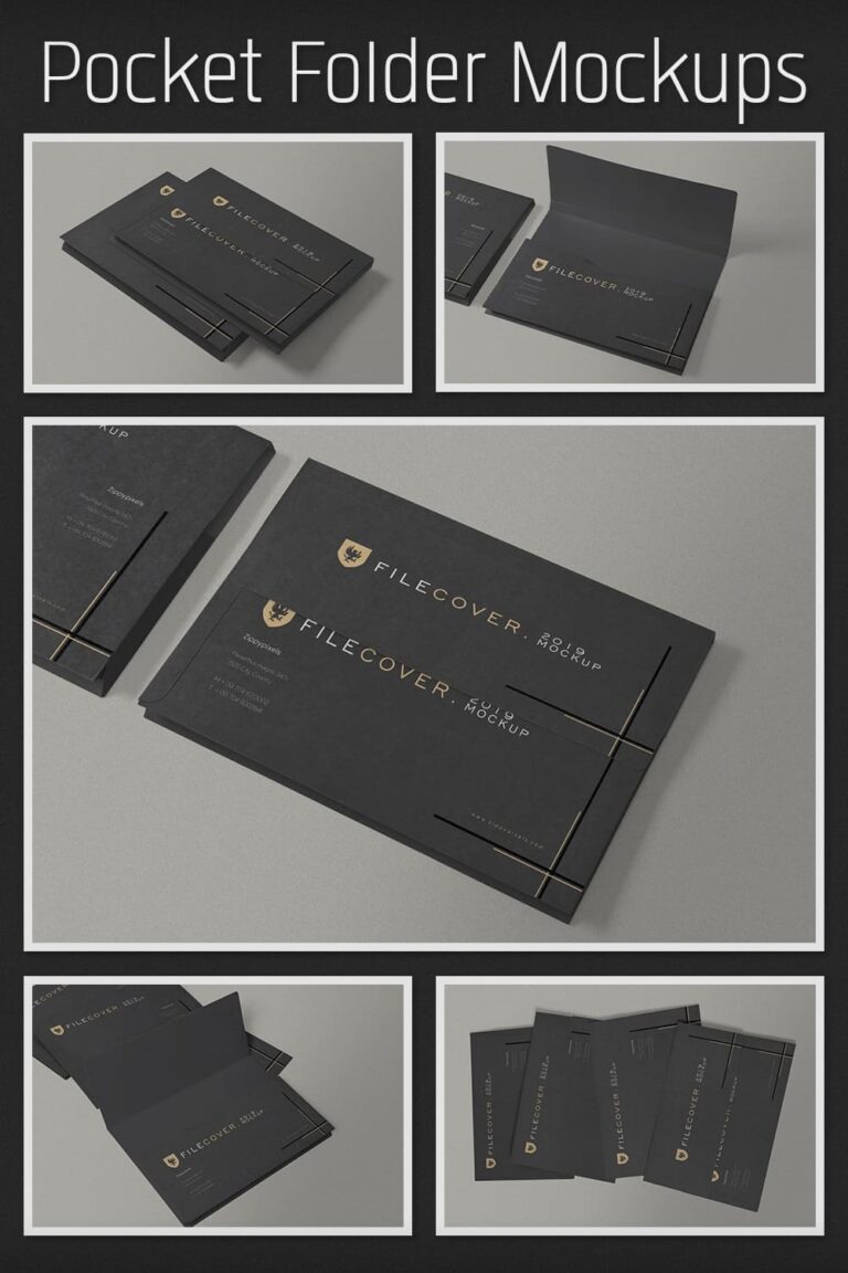 Pocket Folder Mockups – MasterBundles