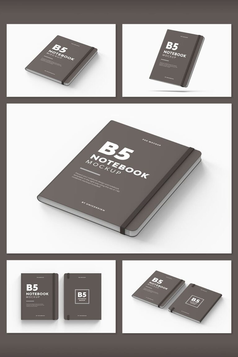 B5 Notebook Mockup – MasterBundles