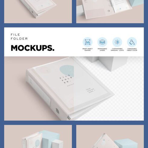 Plastic Crown Box File Folder Mockup | MasterBundles