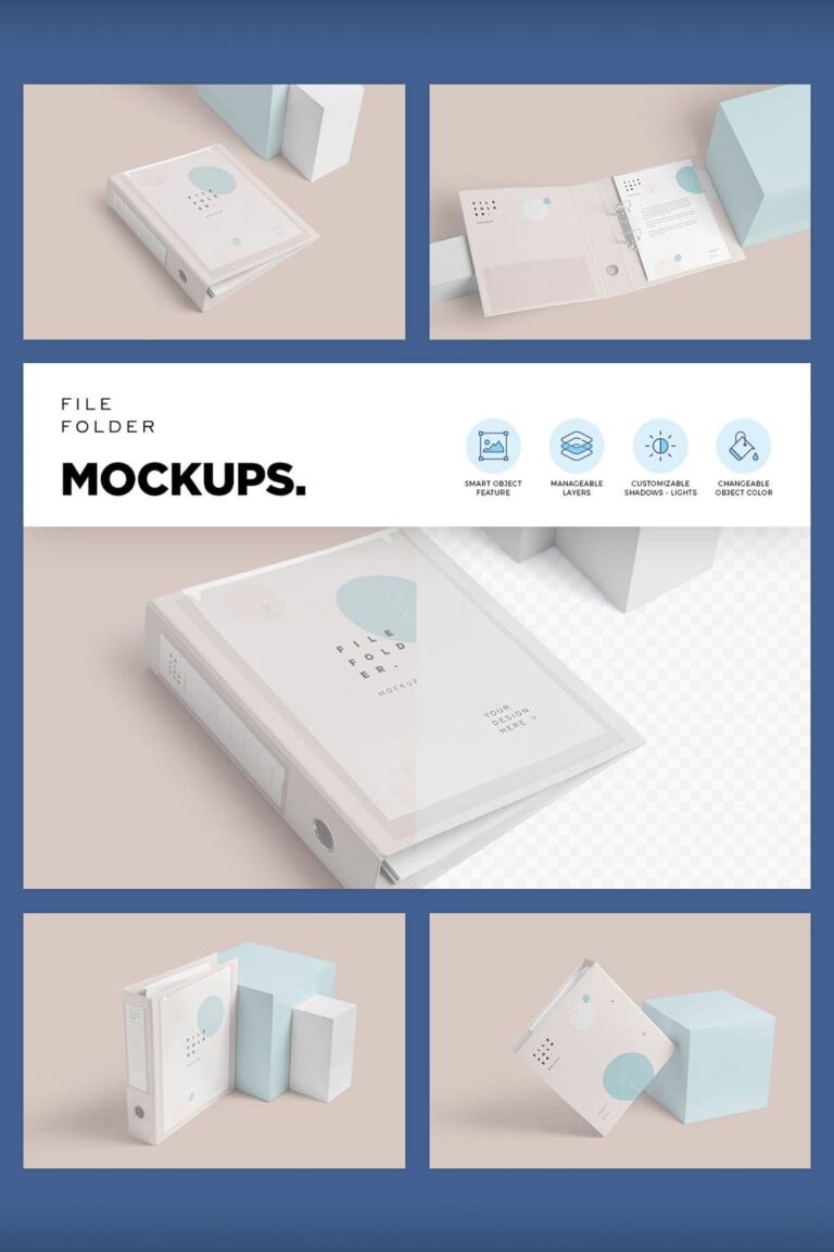 Plastic Crown Box File Folder Mockup – MasterBundles