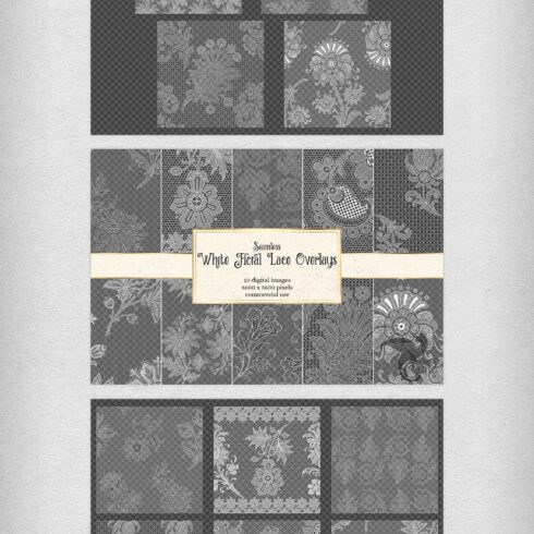 White Floral Lace Overlays | Master Bundles