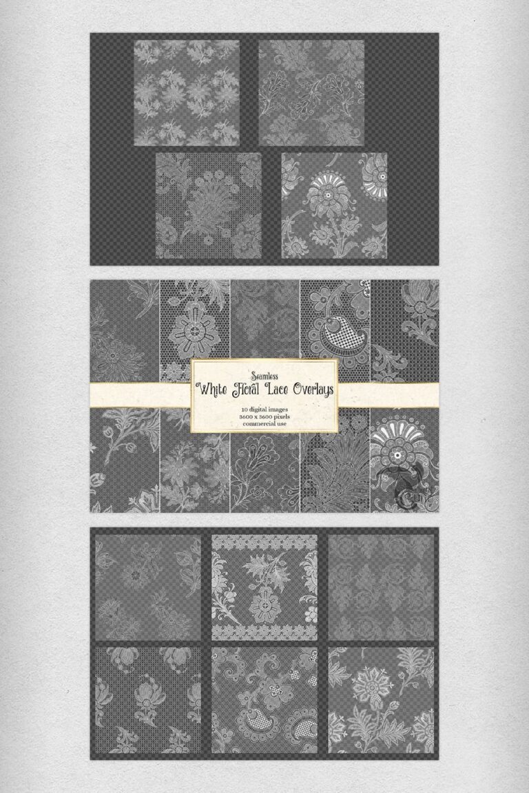 White Floral Lace Overlays – MasterBundles