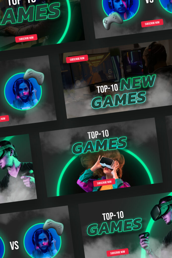 5 Youtube Gaming Thumbnail Templates – MasterBundles
