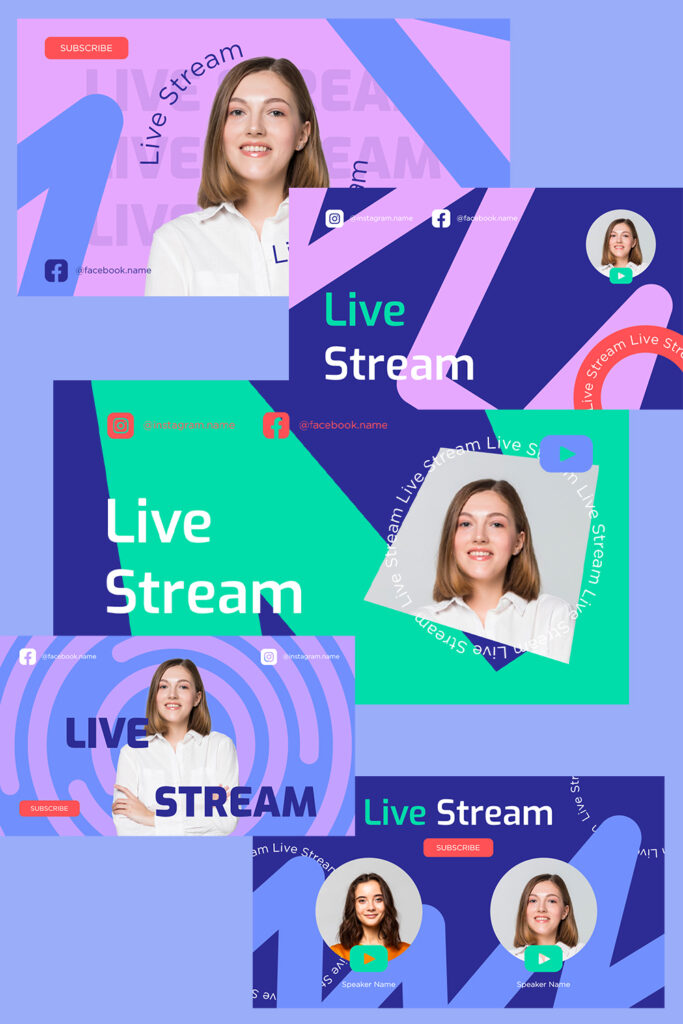 5 Youtube Live Stream Thumbnail Templates – MasterBundles