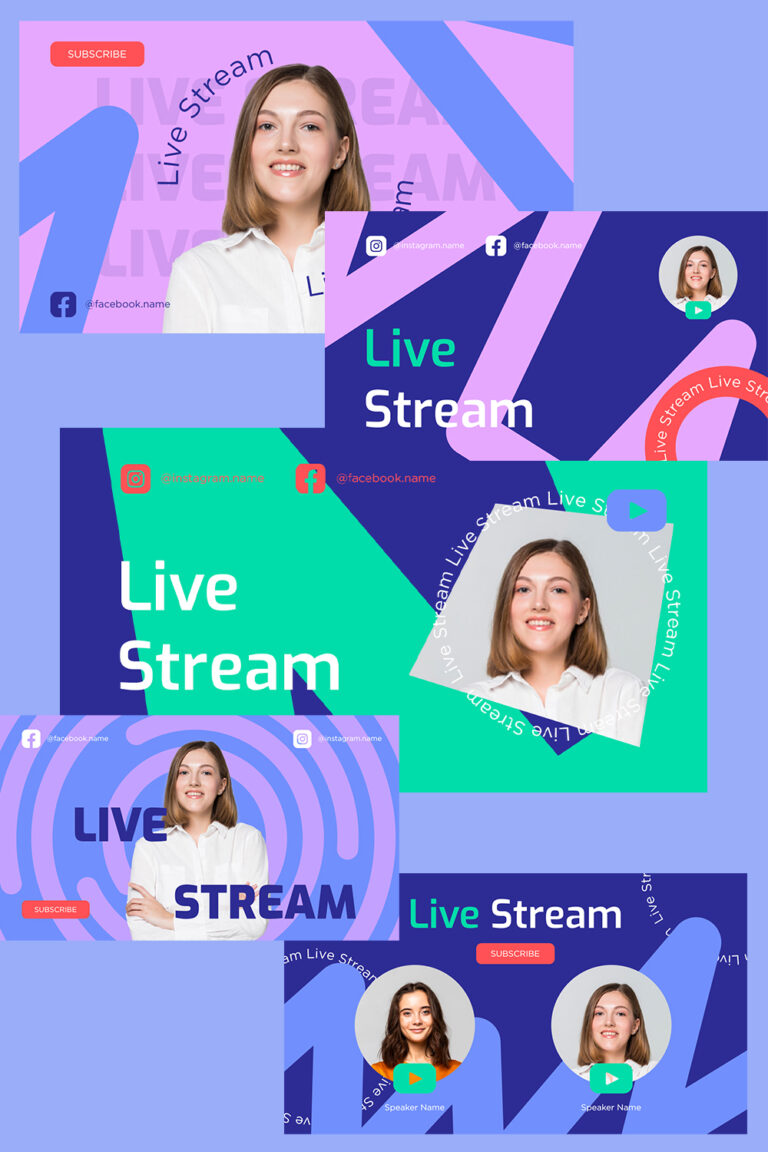 5 Youtube Live Stream Thumbnail Templates – MasterBundles
