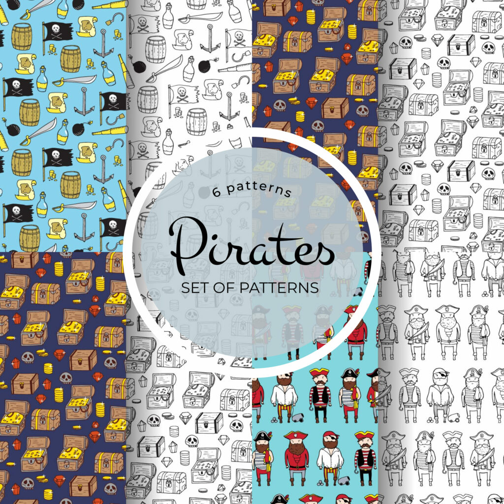 Pirates Patterns & Illustrations – MasterBundles