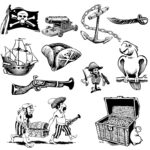 Pirates Line Art Illustrations – MasterBundles