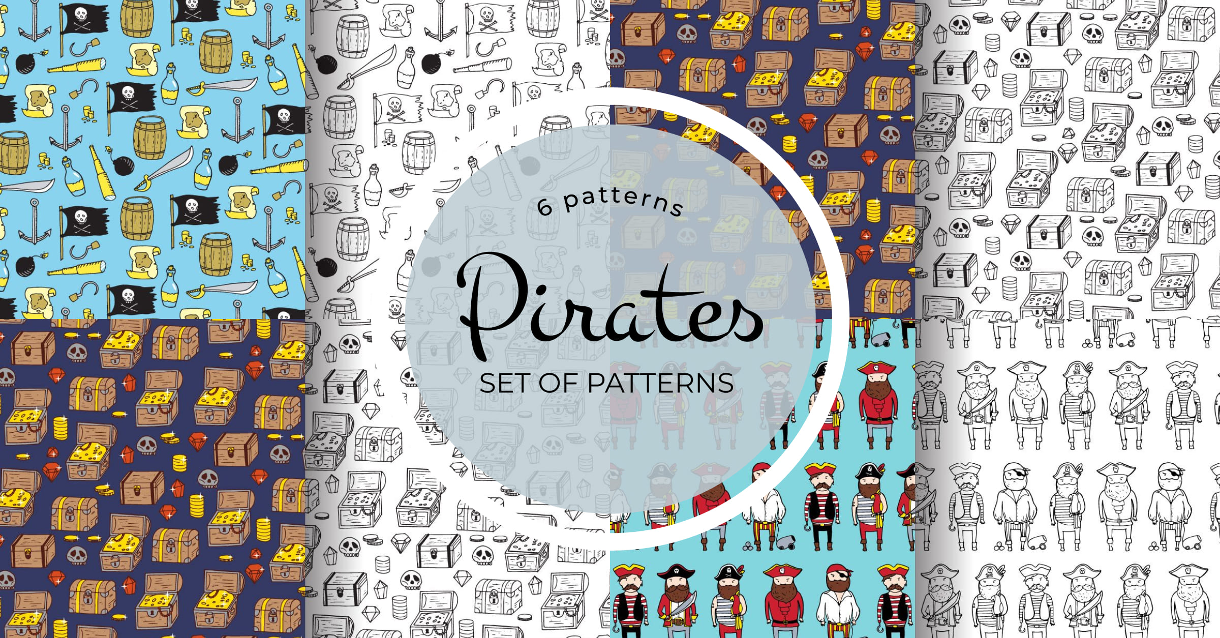 Pirates Patterns & Illustrations – MasterBundles