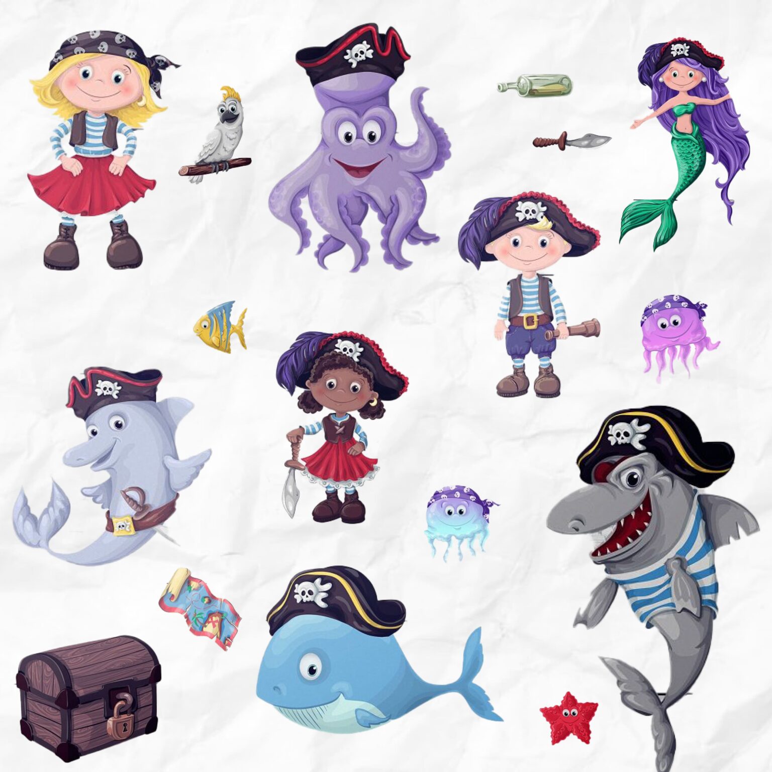 Pirates Set – Vector Clip Art – MasterBundles