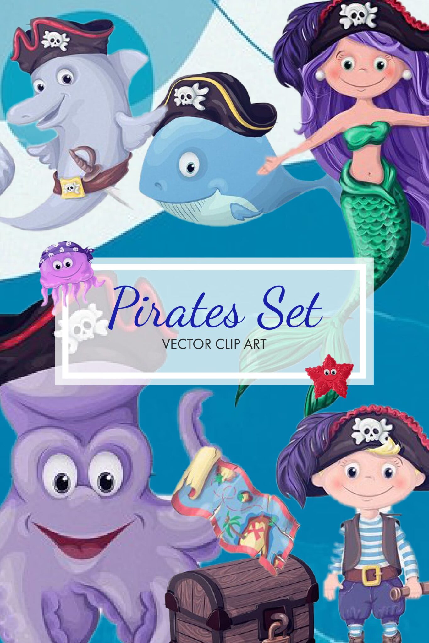 Pirates Set – Vector Clip Art – MasterBundles